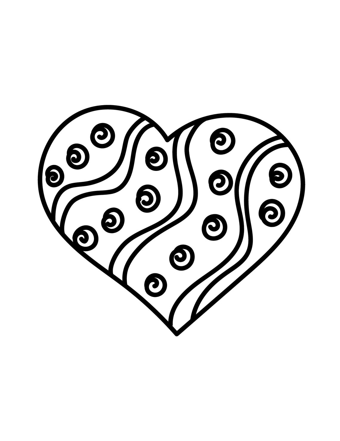 Valentine Hearts Coloring Pages - Etsy