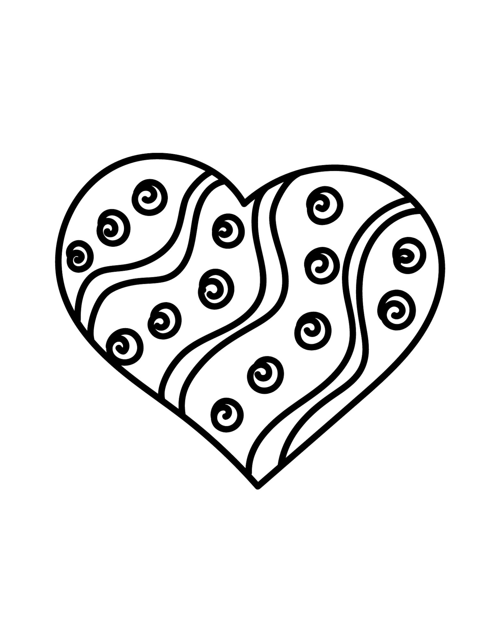 Valentine Hearts Coloring Pages - Etsy