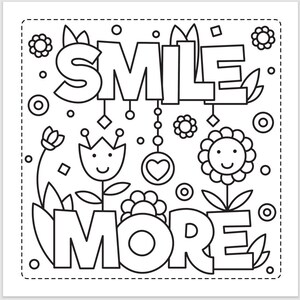 Kids Inspirational Coloring Pages - SO CUTE! - Etsy