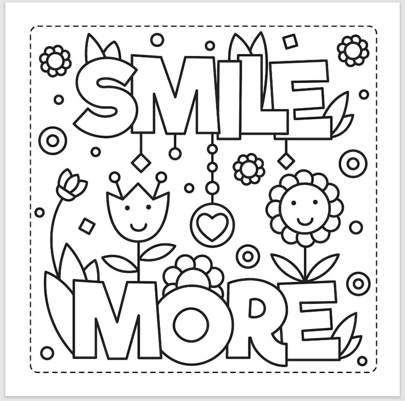 Kids Inspirational Coloring Pages - 20 Printable Designs (digital ...