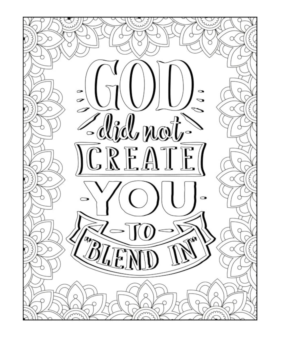 150 Motivational Coloring Pages - Etsy