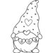 Valentine Gnome Coloring Pages - Etsy