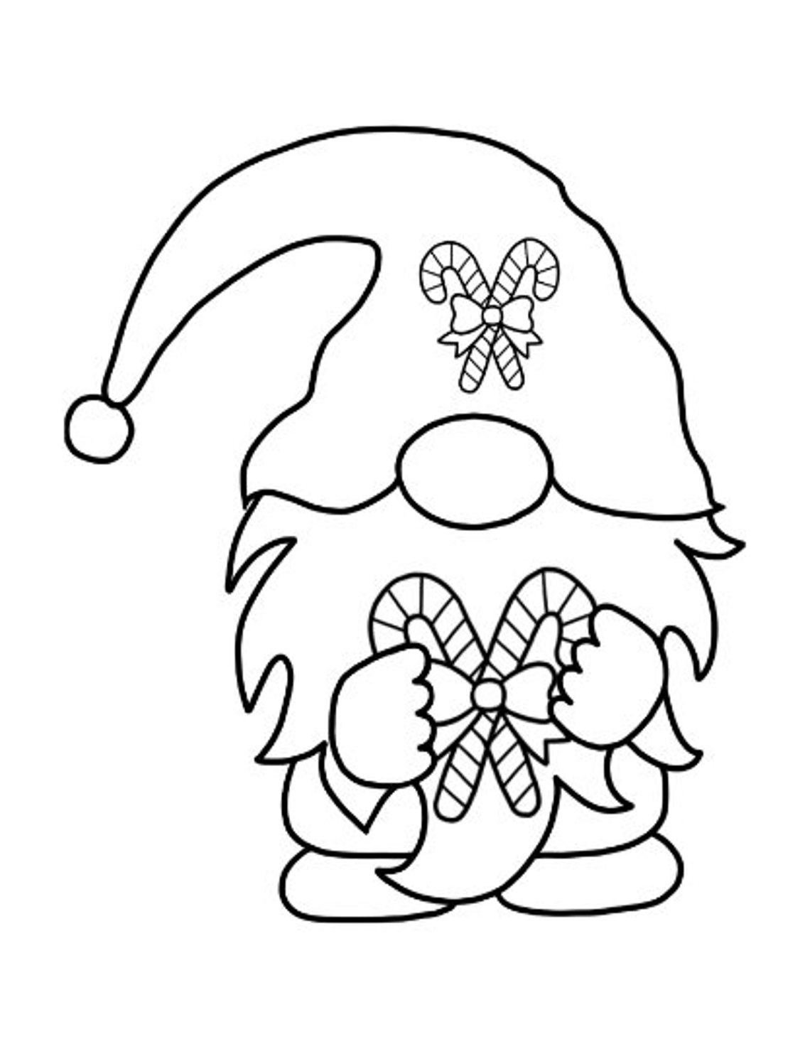 BUNDLE Christmas Gnomes Coloring Pages - 50 Pages - Etsy