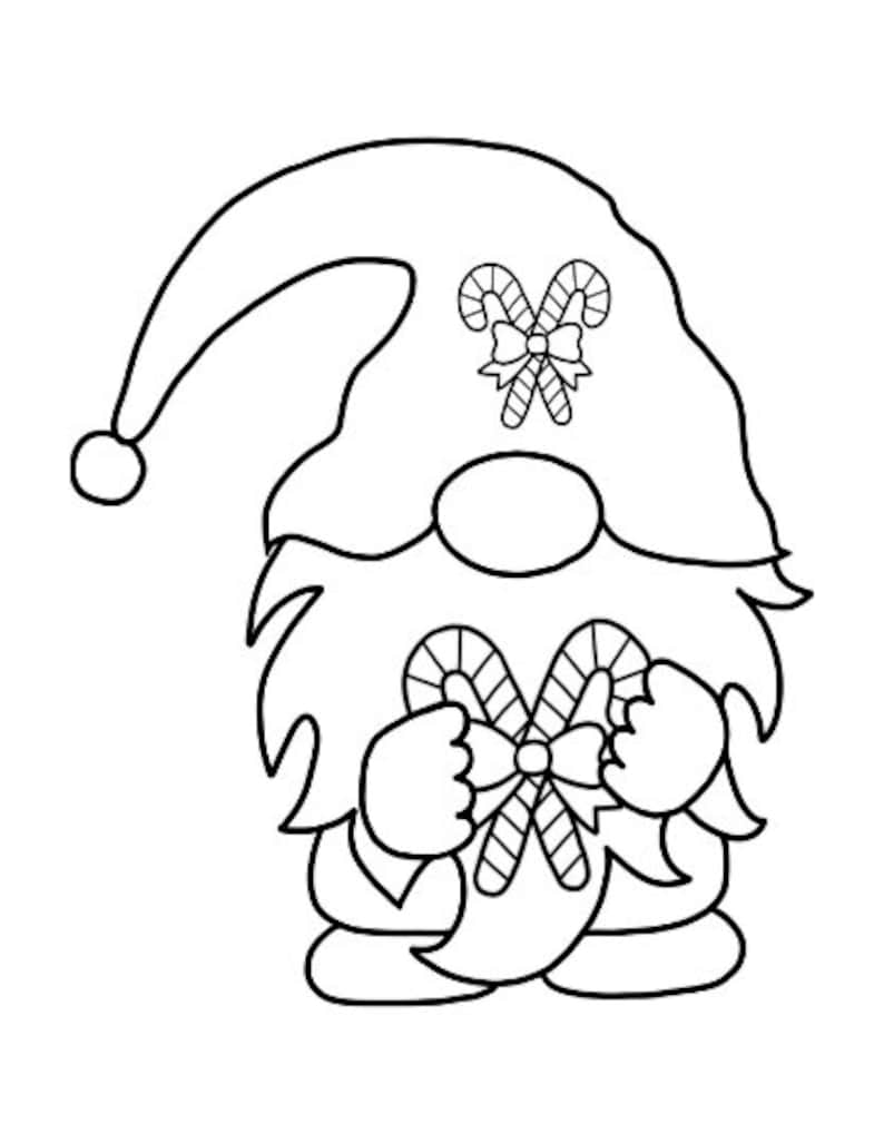 BUNDLE Christmas Gnomes Coloring Pages - 50 Pages - Etsy