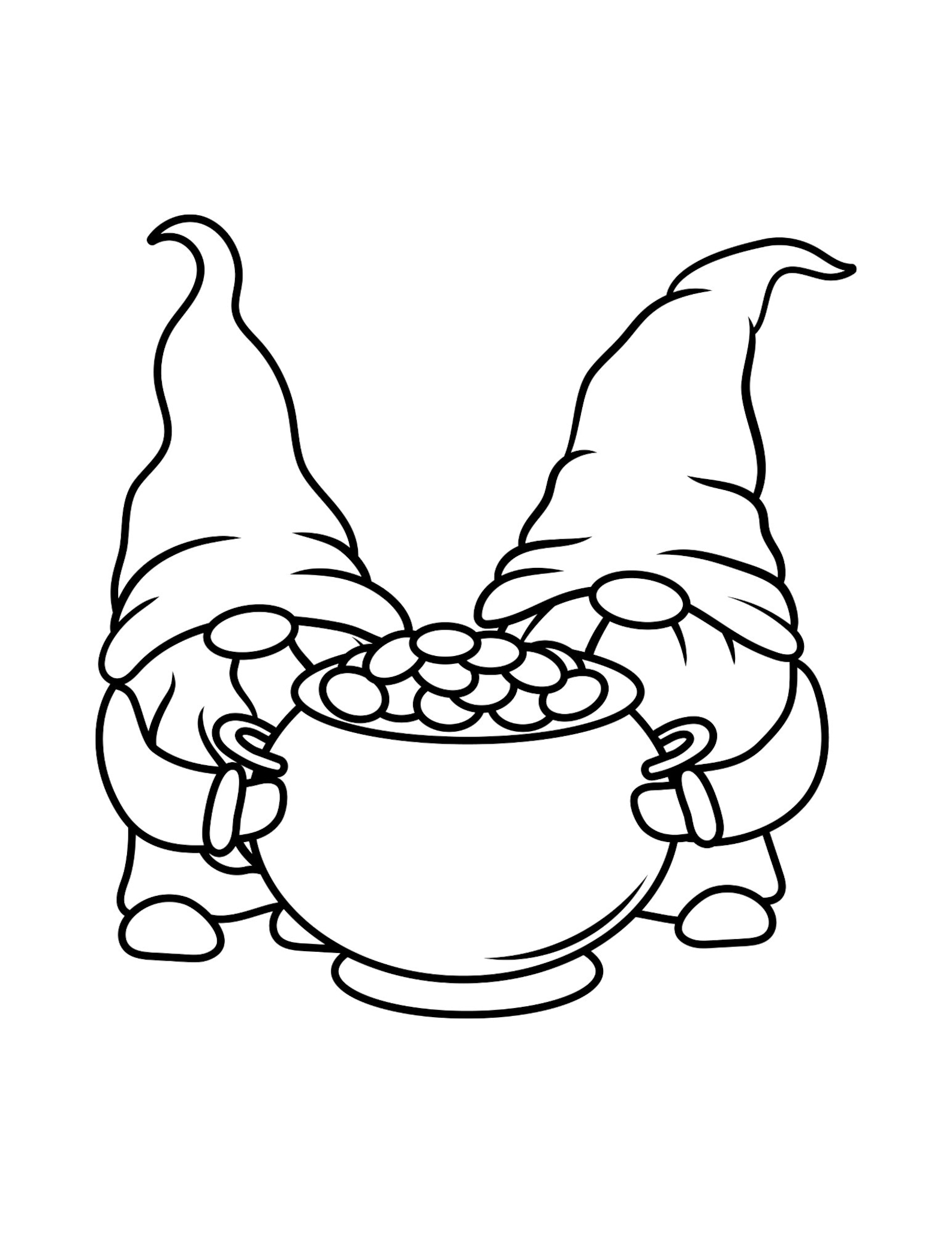 St Patrick's Gnomes Coloring Pages - Etsy