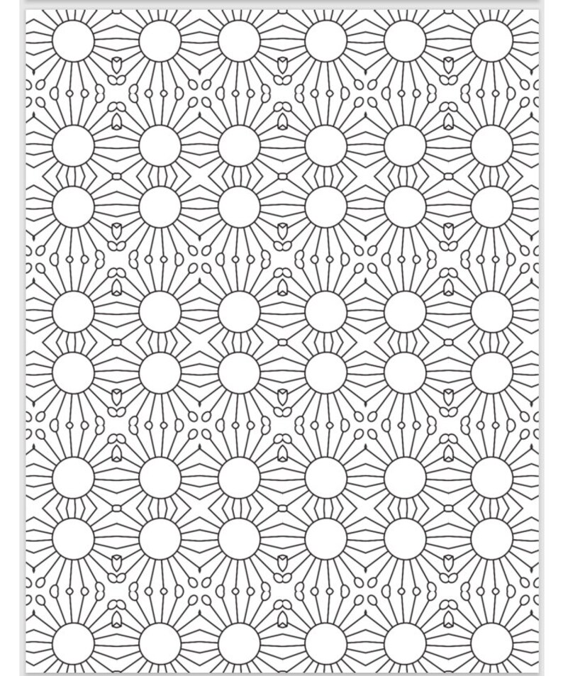 50 Geometric Coloring Pages - Etsy