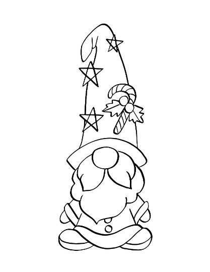 BUNDLE Christmas Gnomes Coloring Pages - 50 Pages - Etsy