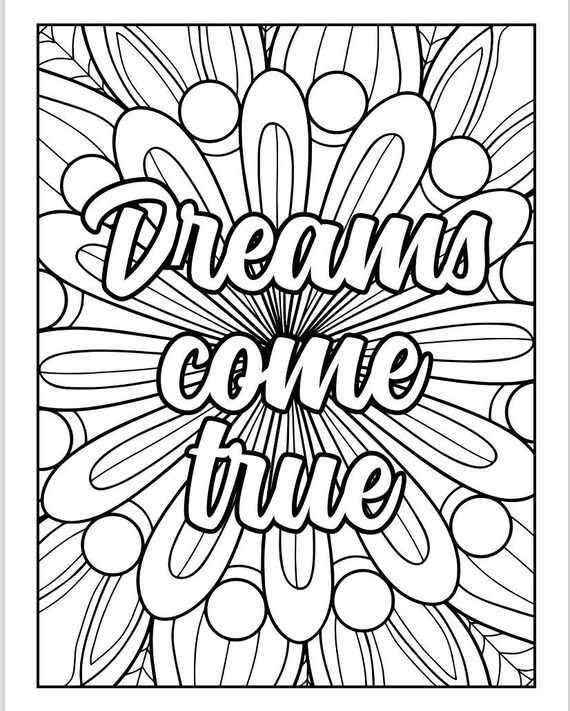 150 Motivational Coloring Pages | Etsy