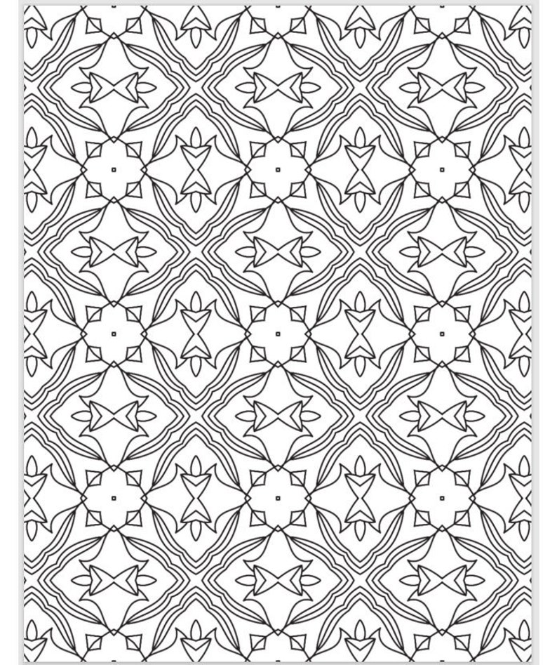 50 Geometric Coloring Pages - Etsy