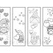Valentine Gnome Coloring Bookmarks #2 - Etsy