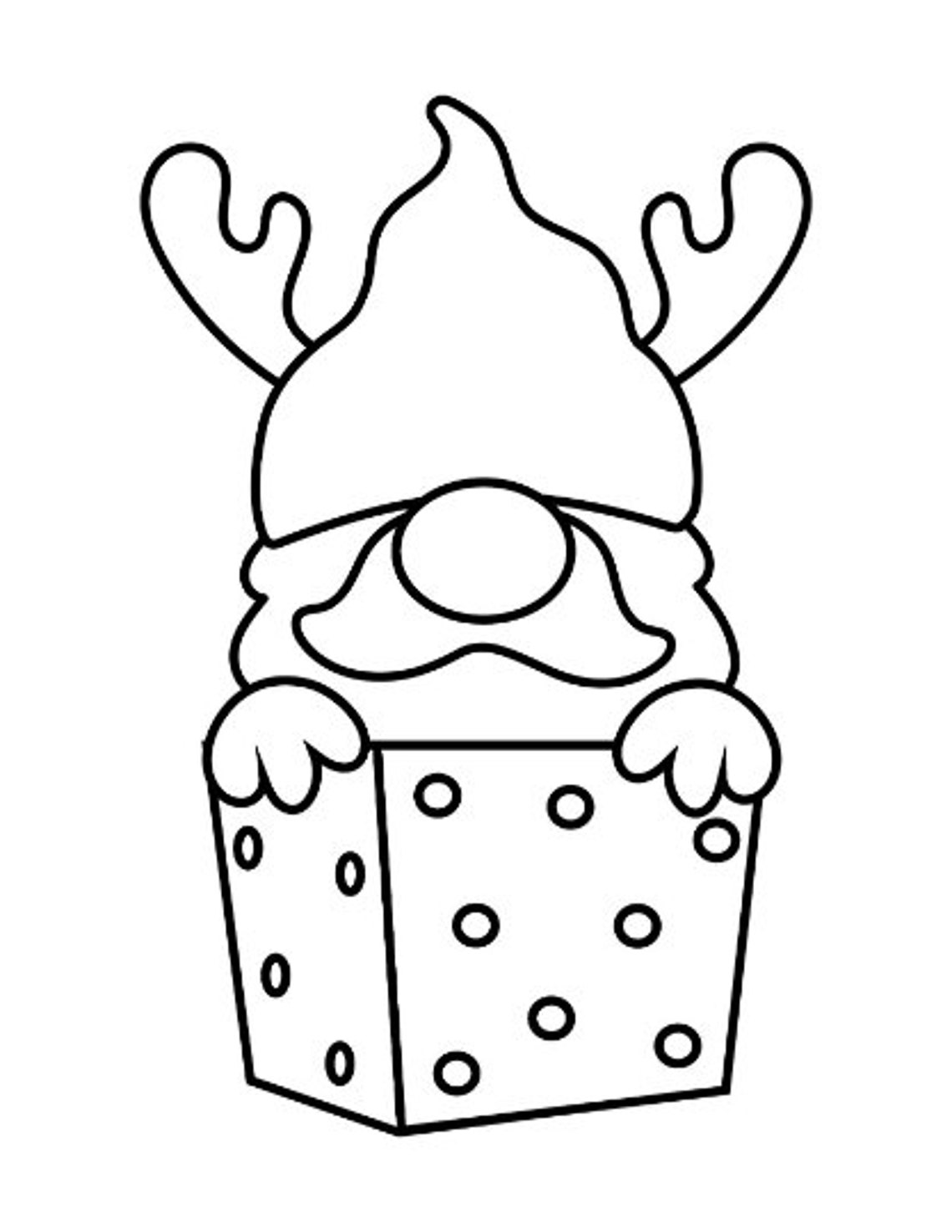 BUNDLE Christmas Gnomes Coloring Pages - 50 Pages - Etsy