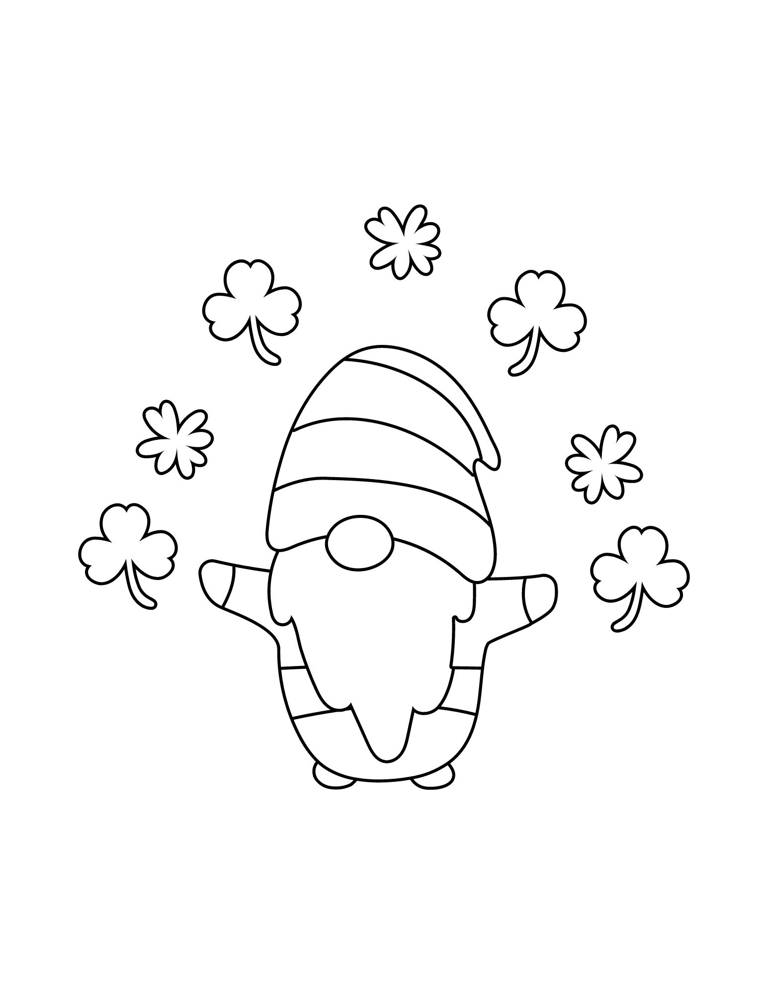 St Patrick's Gnomes Coloring Pages - Etsy