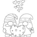 Valentine Gnome Coloring Pages - Etsy
