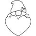 Valentine Gnome Coloring Pages - Etsy