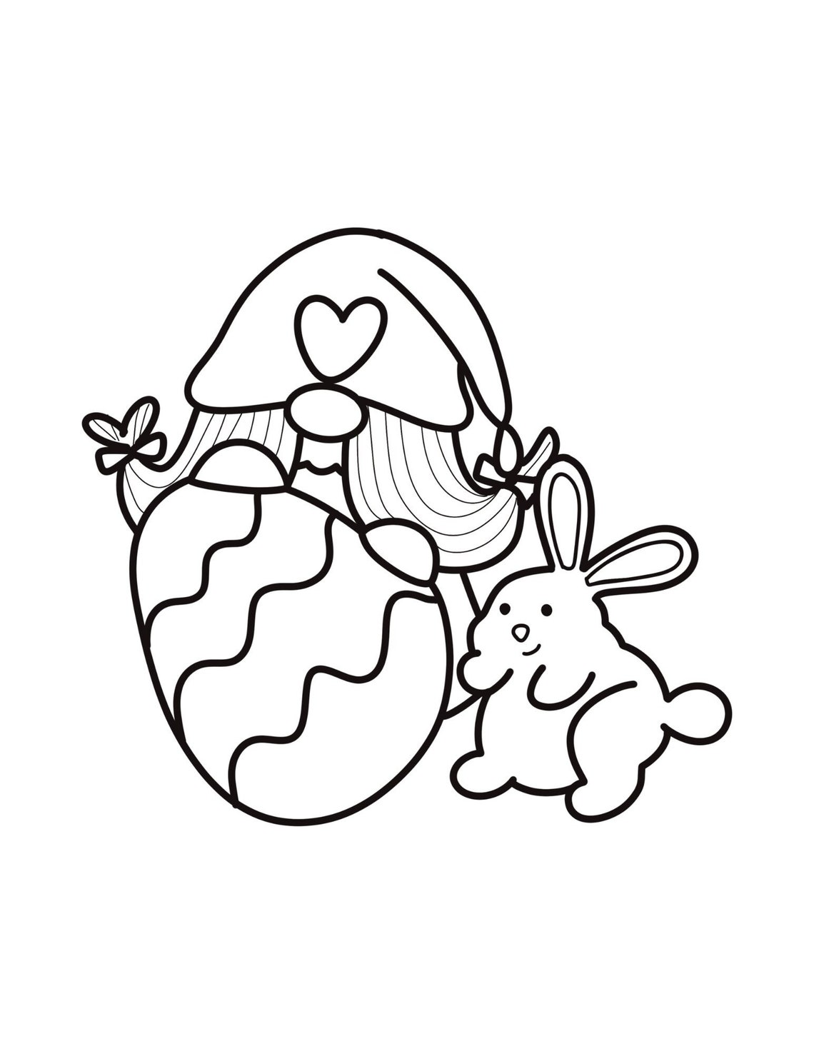 Easter Gnomes Coloring Pages - Etsy