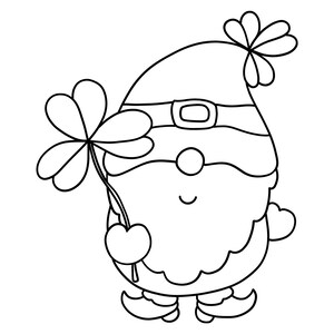 St Patrick's Gnomes Coloring Pages - Etsy