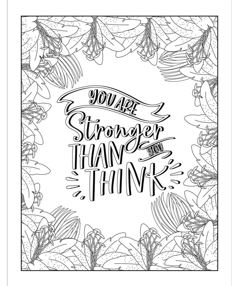 150 Motivational Coloring Pages - Etsy