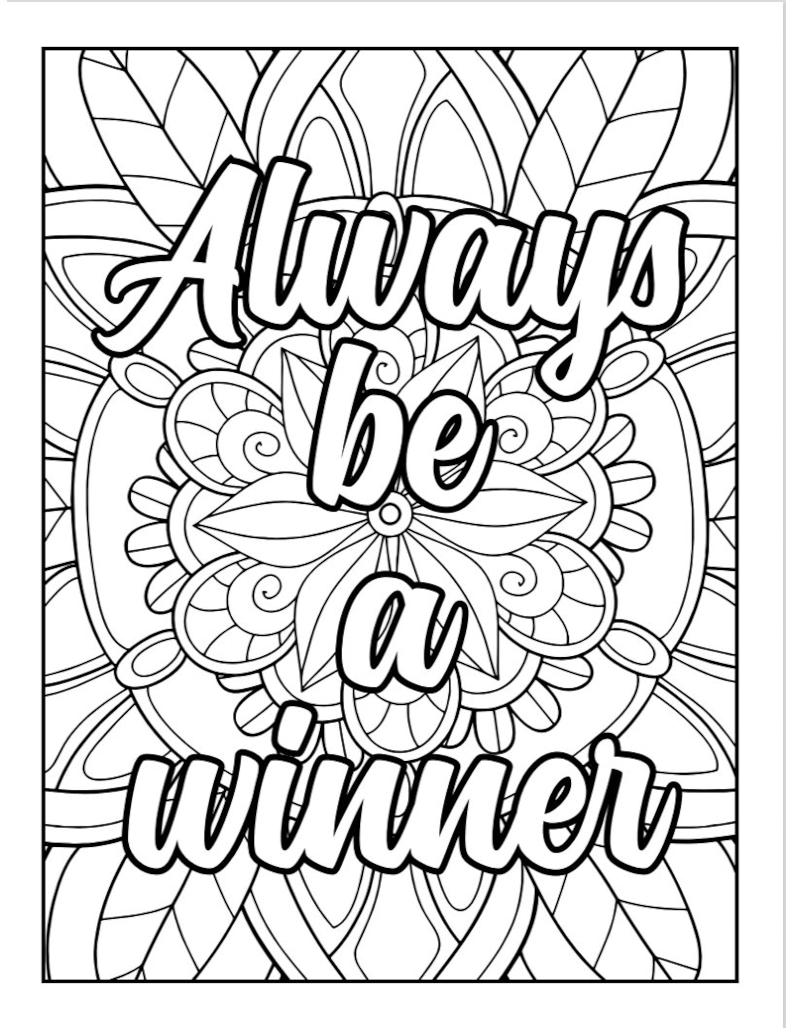 150 Motivational Coloring Pages - Etsy