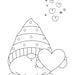 Valentine Gnome Coloring Pages - Etsy
