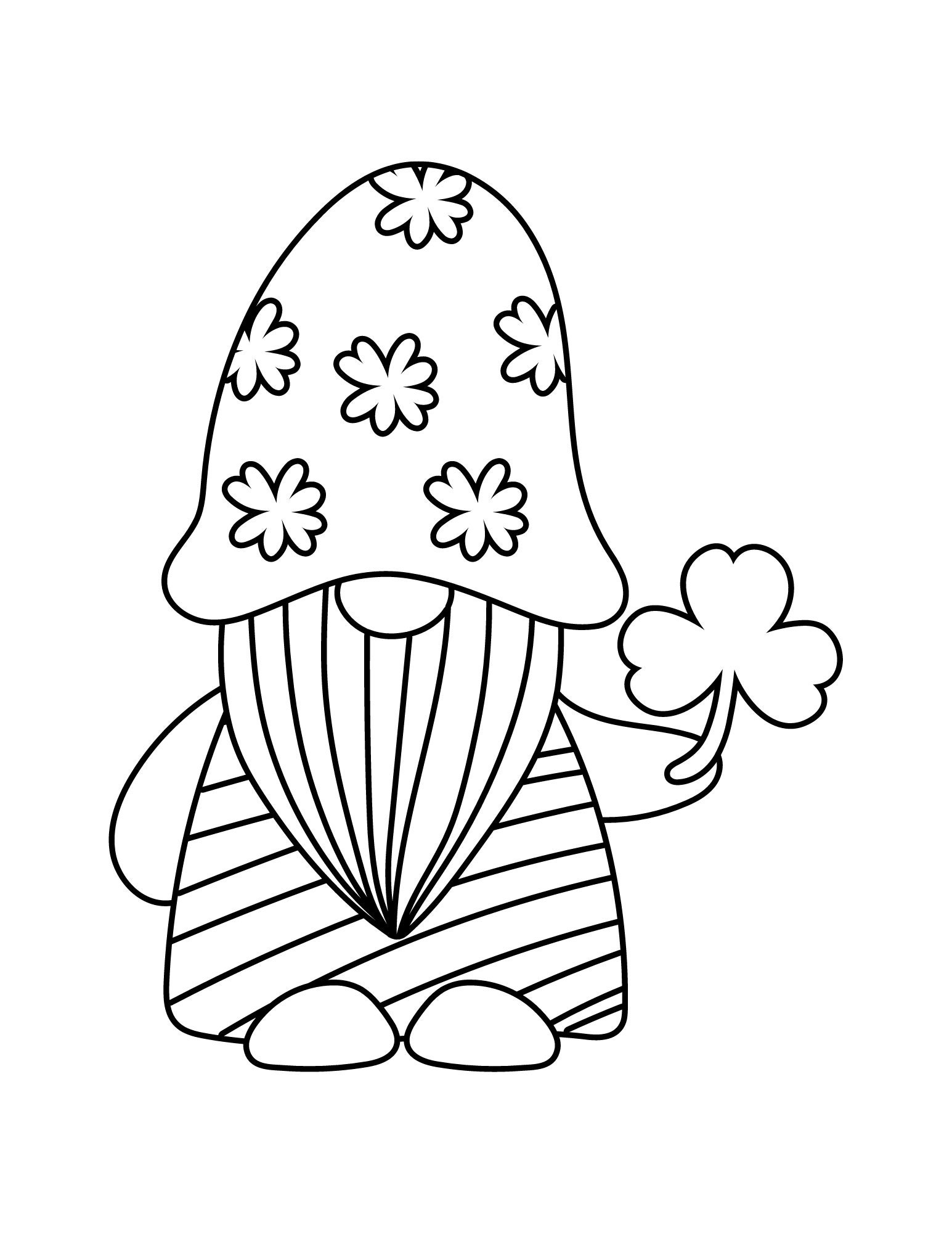 St Patrick's Gnomes Coloring Pages - Etsy