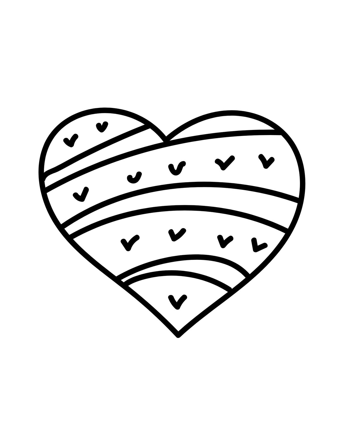 Valentine Hearts Coloring Pages - Etsy