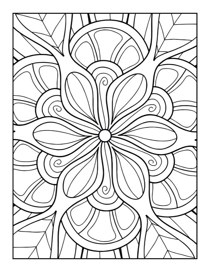 50 Coloring Pages Kids Easy Mandela - Etsy