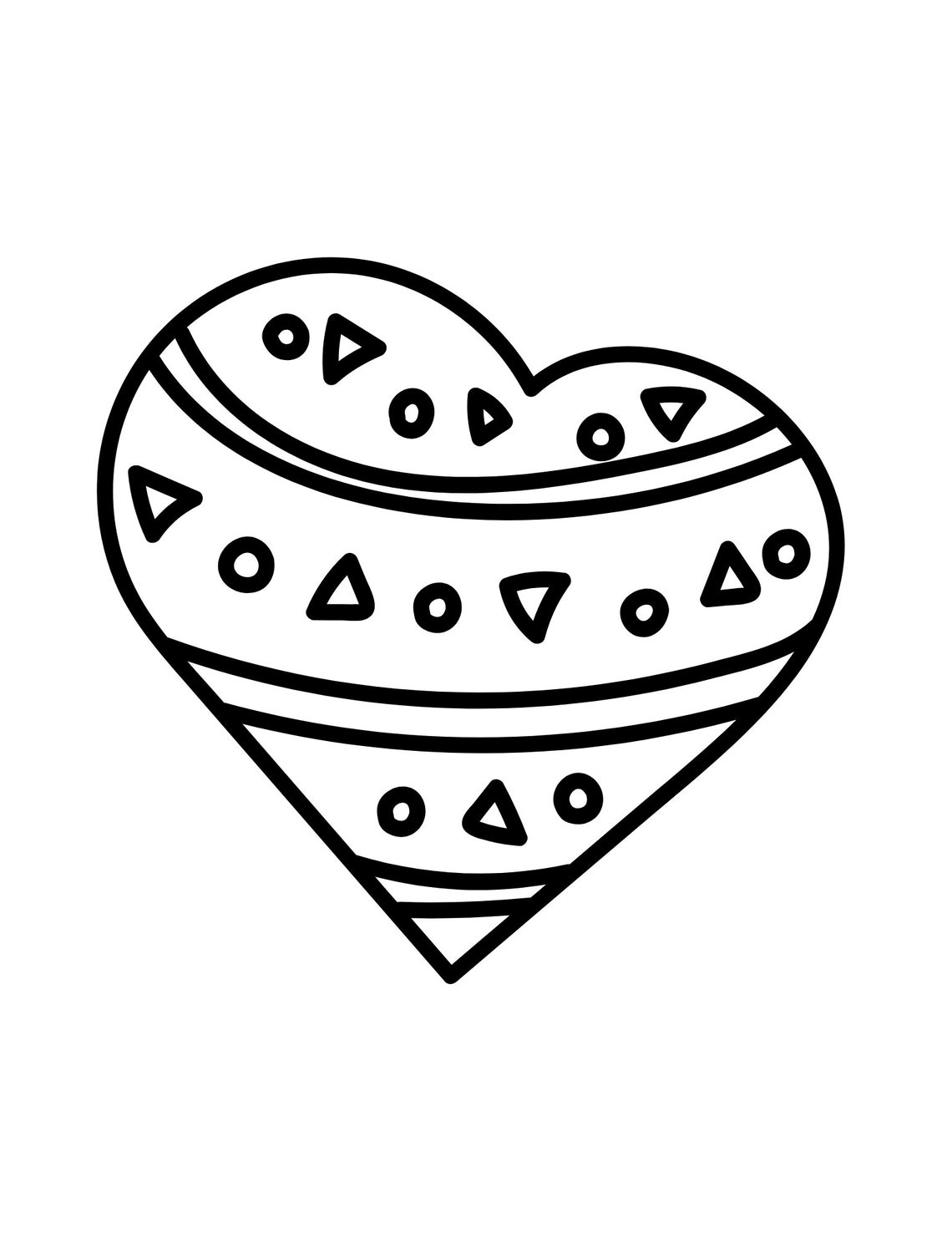 Valentine Hearts Coloring Pages - Etsy