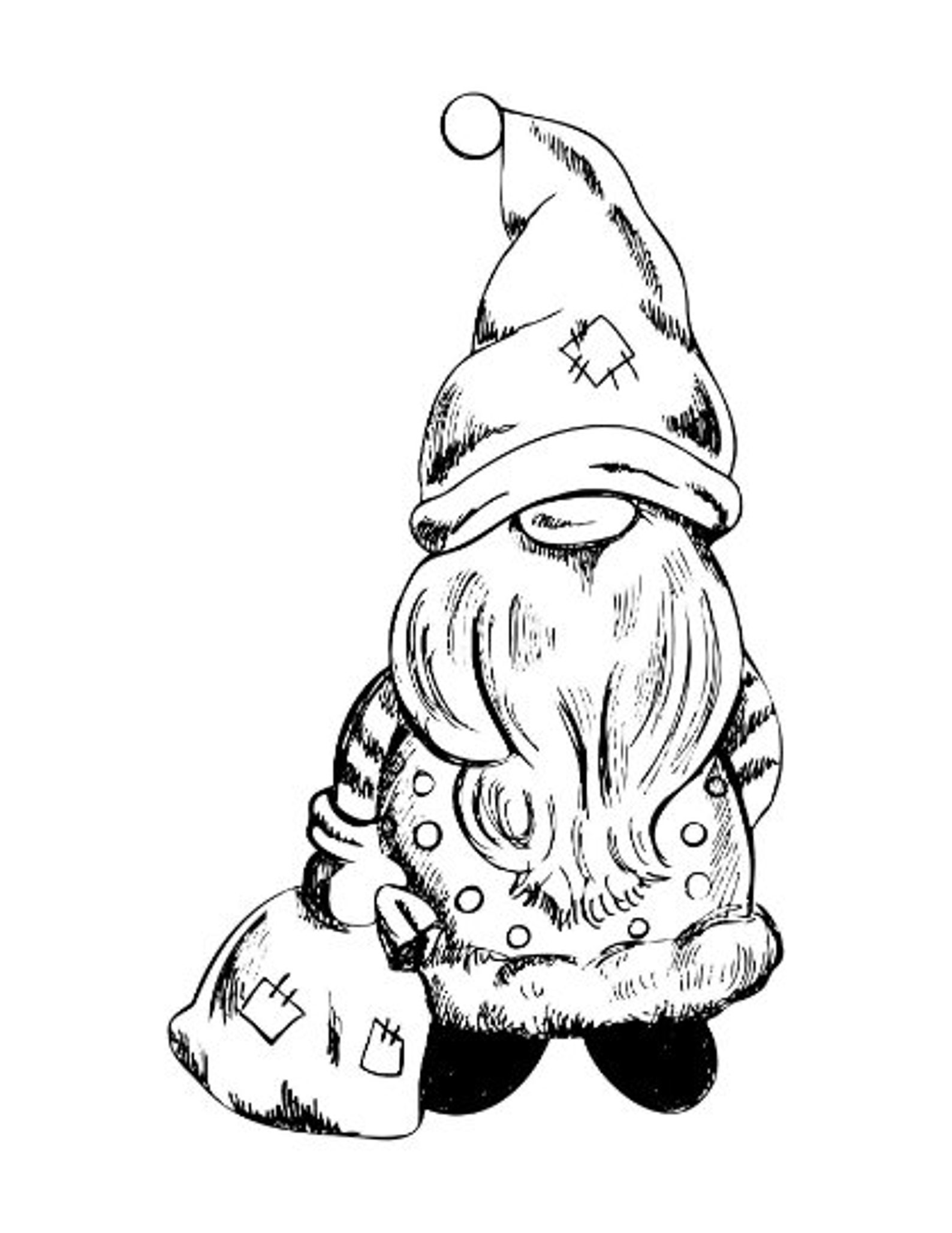 BUNDLE Christmas Gnomes Coloring Pages - 50 Pages - Etsy