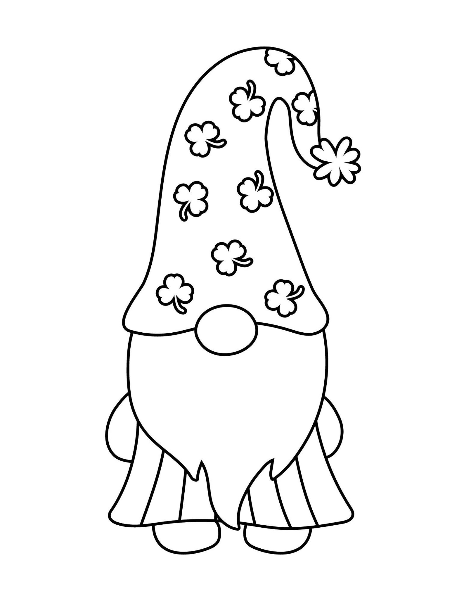 St Patrick's Gnomes Coloring Pages - Etsy