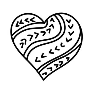 Valentine Hearts Coloring Pages - Etsy