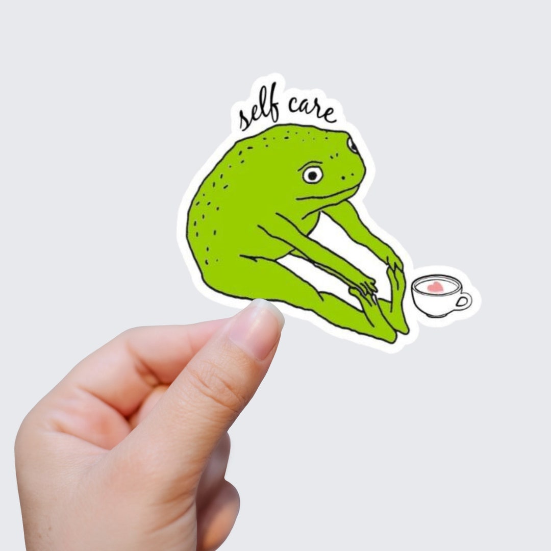 Self Care Frog Die Cut Sticker Laptop Sticker Frog Sticker Tumbler ...