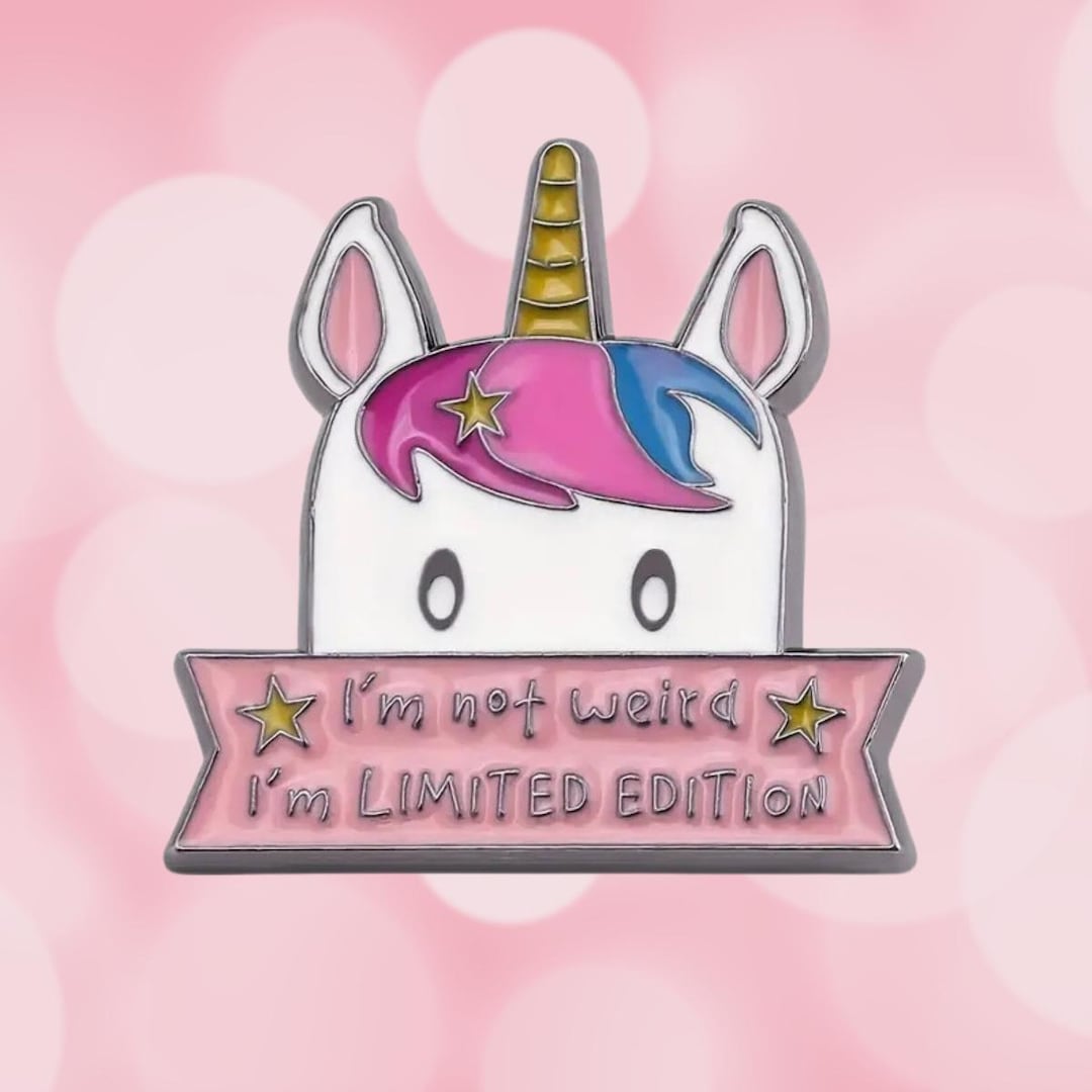 Unicorn Enamel Pin, Lapel Pin, Pin Badges, Rainbow Unicorn, Soft Enamel ...