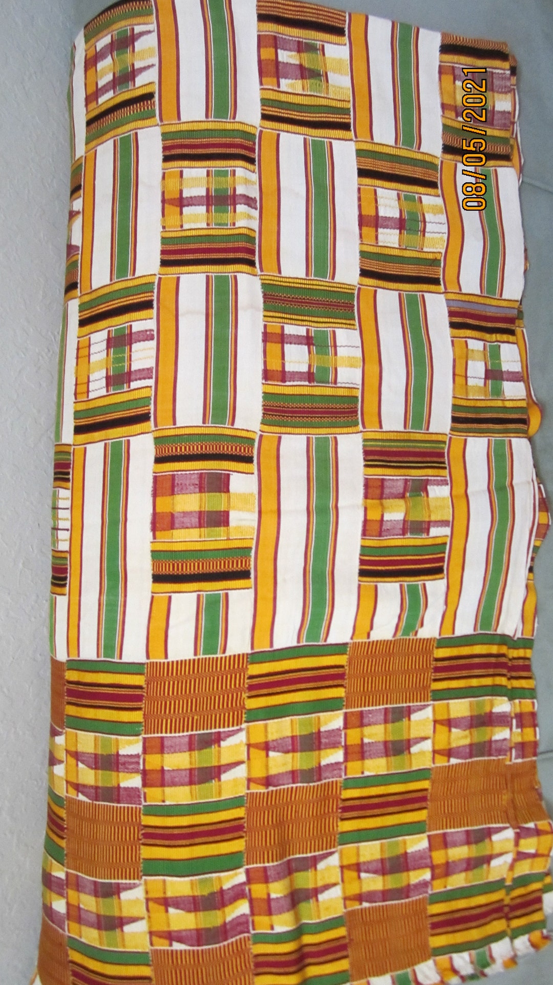 White Kente Cloth, Ghana, West Africa - Etsy
