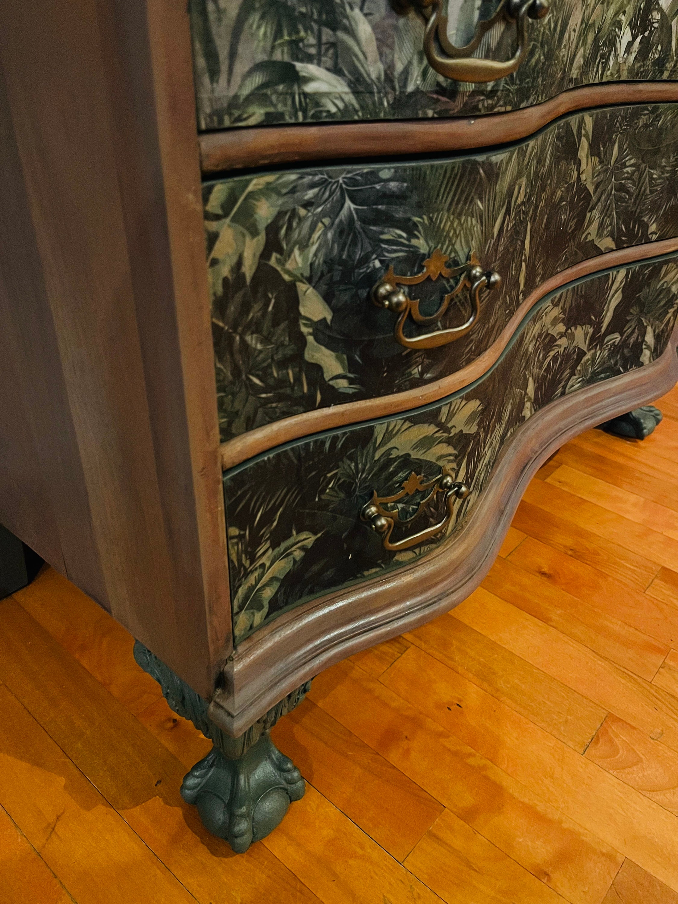 SOLD - SAMPLE Vintage Antique Repurposed Serpentine Drop Leaf Work ...