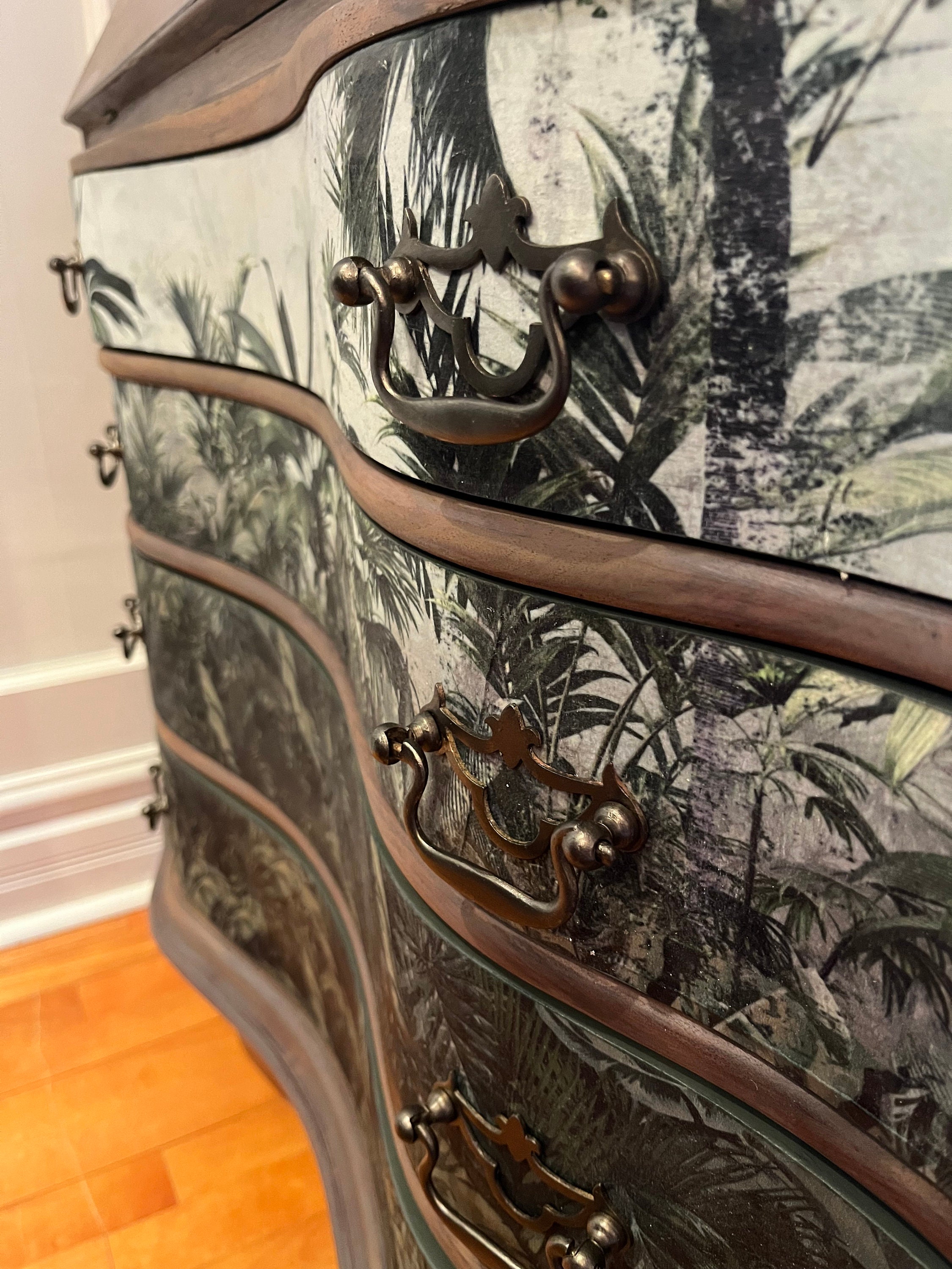 SOLD - SAMPLE Vintage Antique Repurposed Serpentine Drop Leaf Work ...