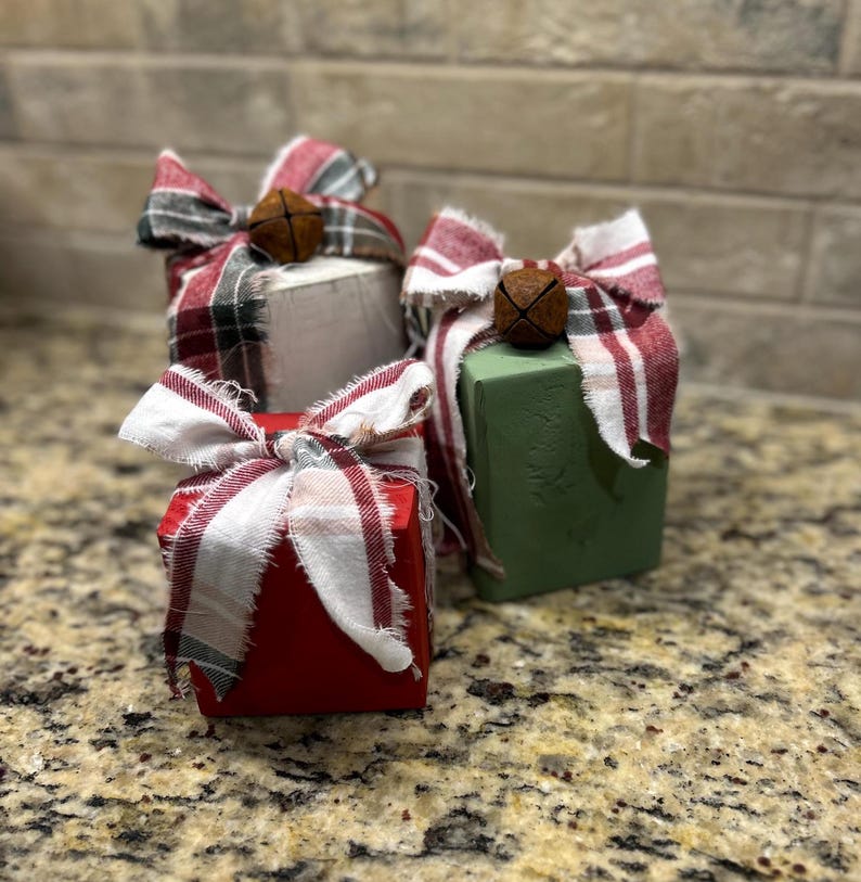 Unique Farmhouse Christmas Wood Block Gifts for Rustic Holiday Decor - Etsy