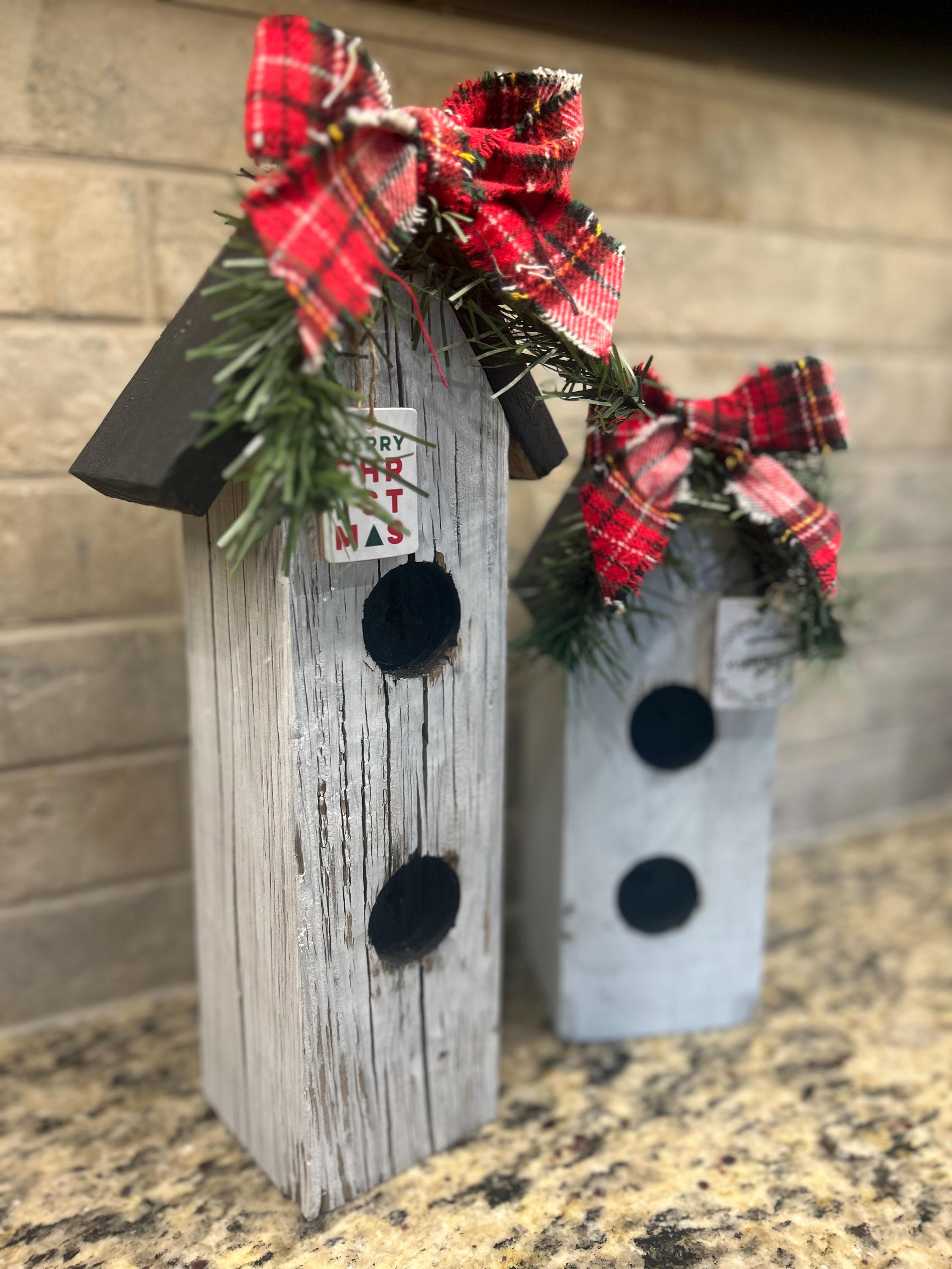 Handcrafted Rustic Birdhouse From Reclaimed Wood Festive Home Decor! - Etsy