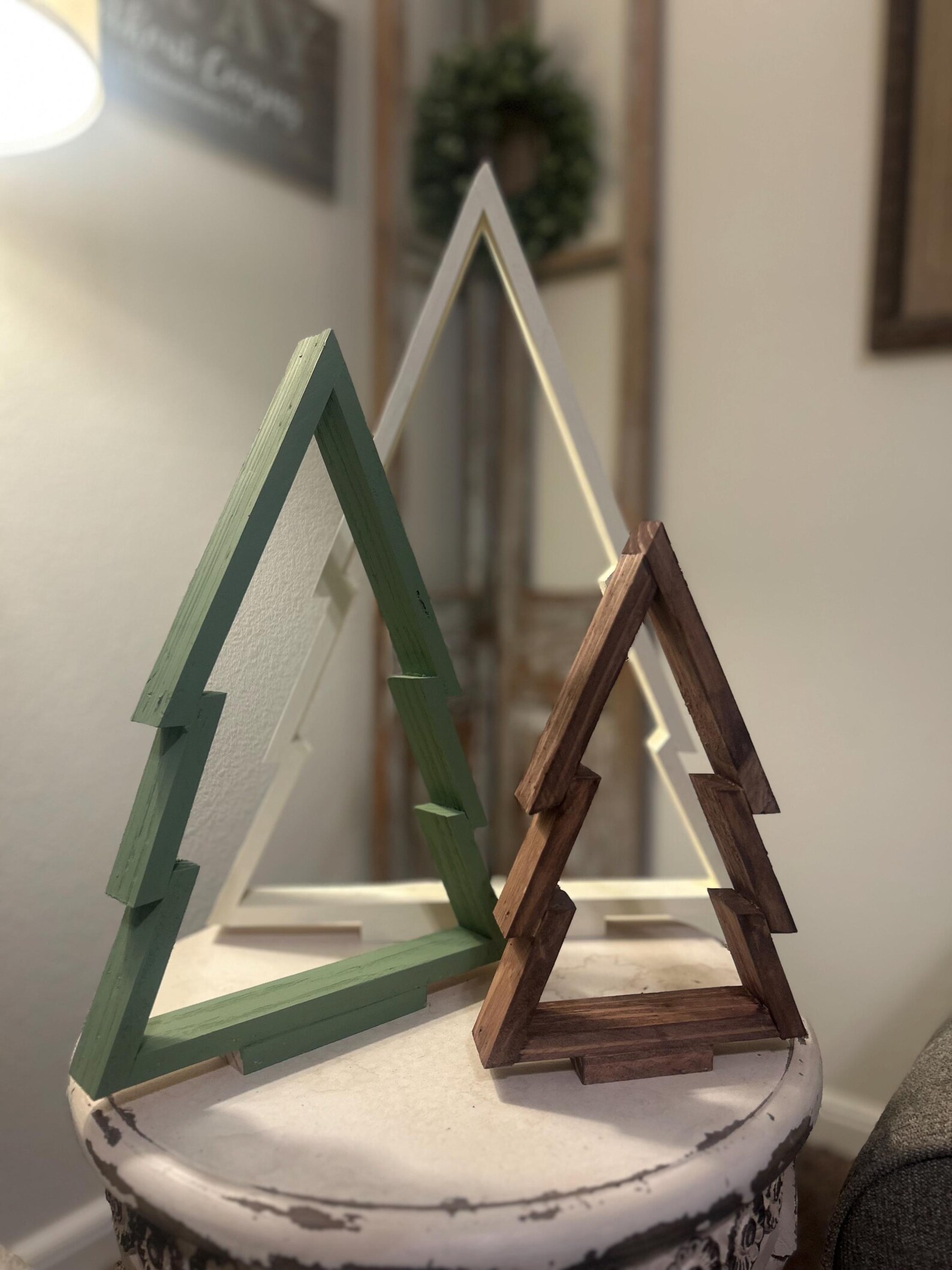 Handcrafted Wood Christmas Tree Nested Set - Rustic Holiday Decor Gift ...