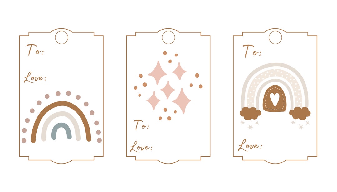 Boho Style Gift Tags (digital Download) - Etsy