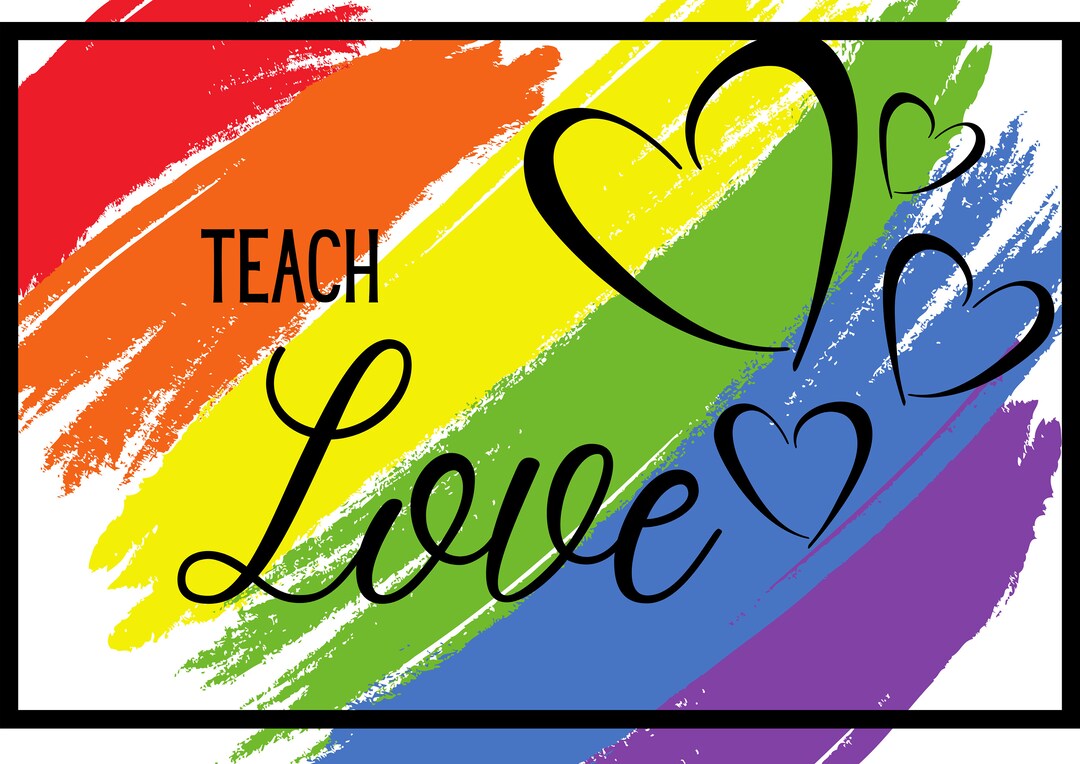 Teach Love-classroom Poster - Etsy