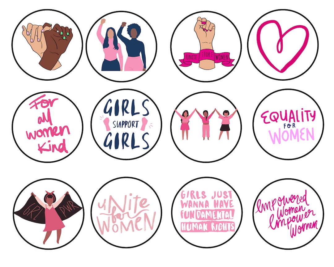Feminism Button/sticker Template - Etsy