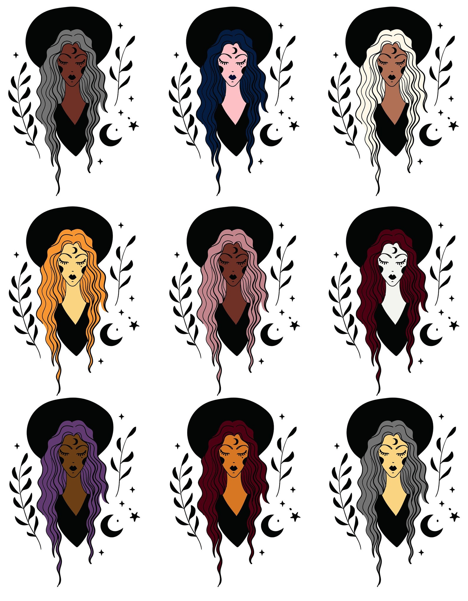 Witches- SVG Images - Etsy