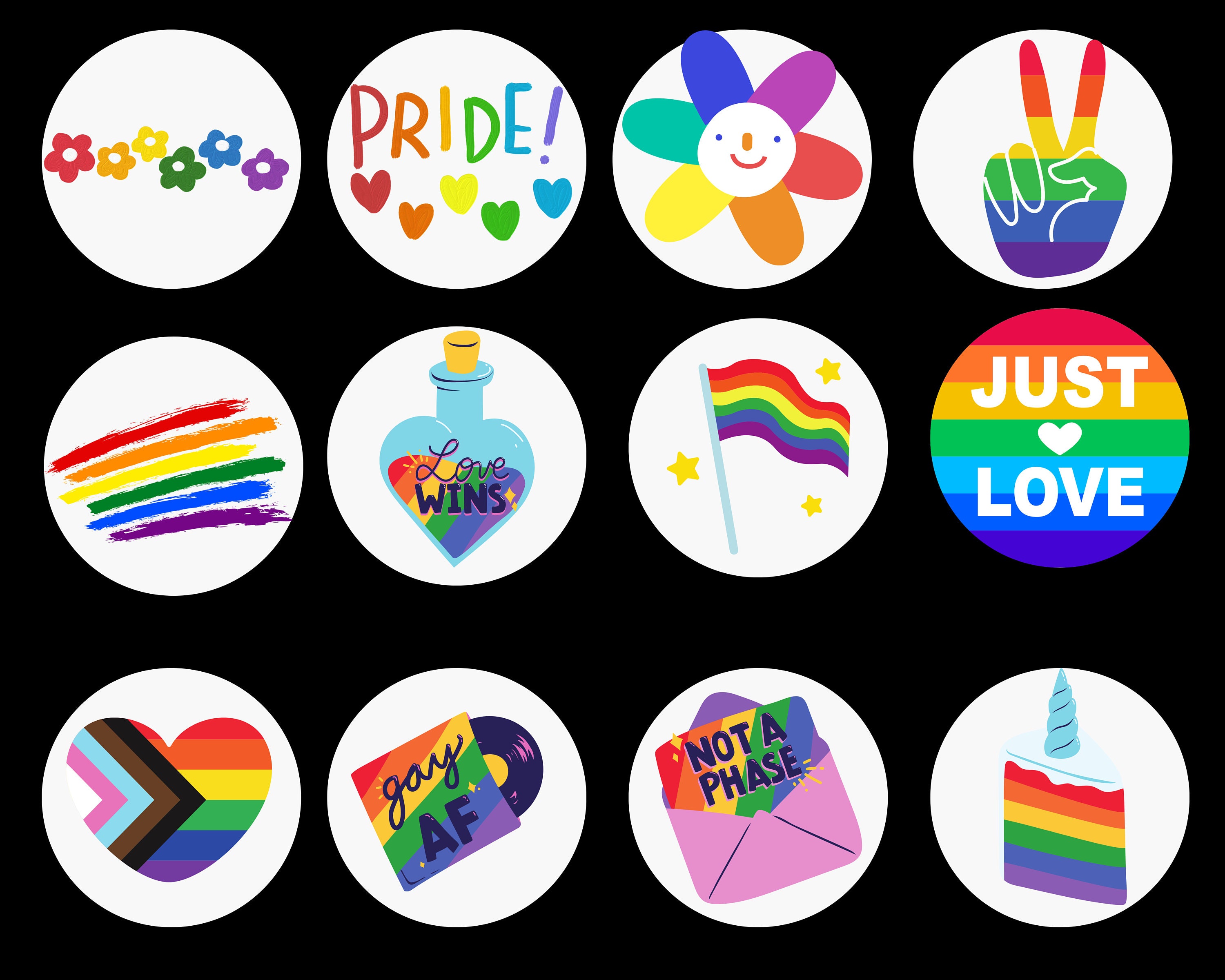 Pride Button Template - Etsy