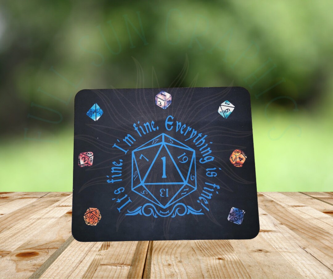 Everything is Fine |dnd Mouse Pad|table Top Mouse Pad| Office Supply ...