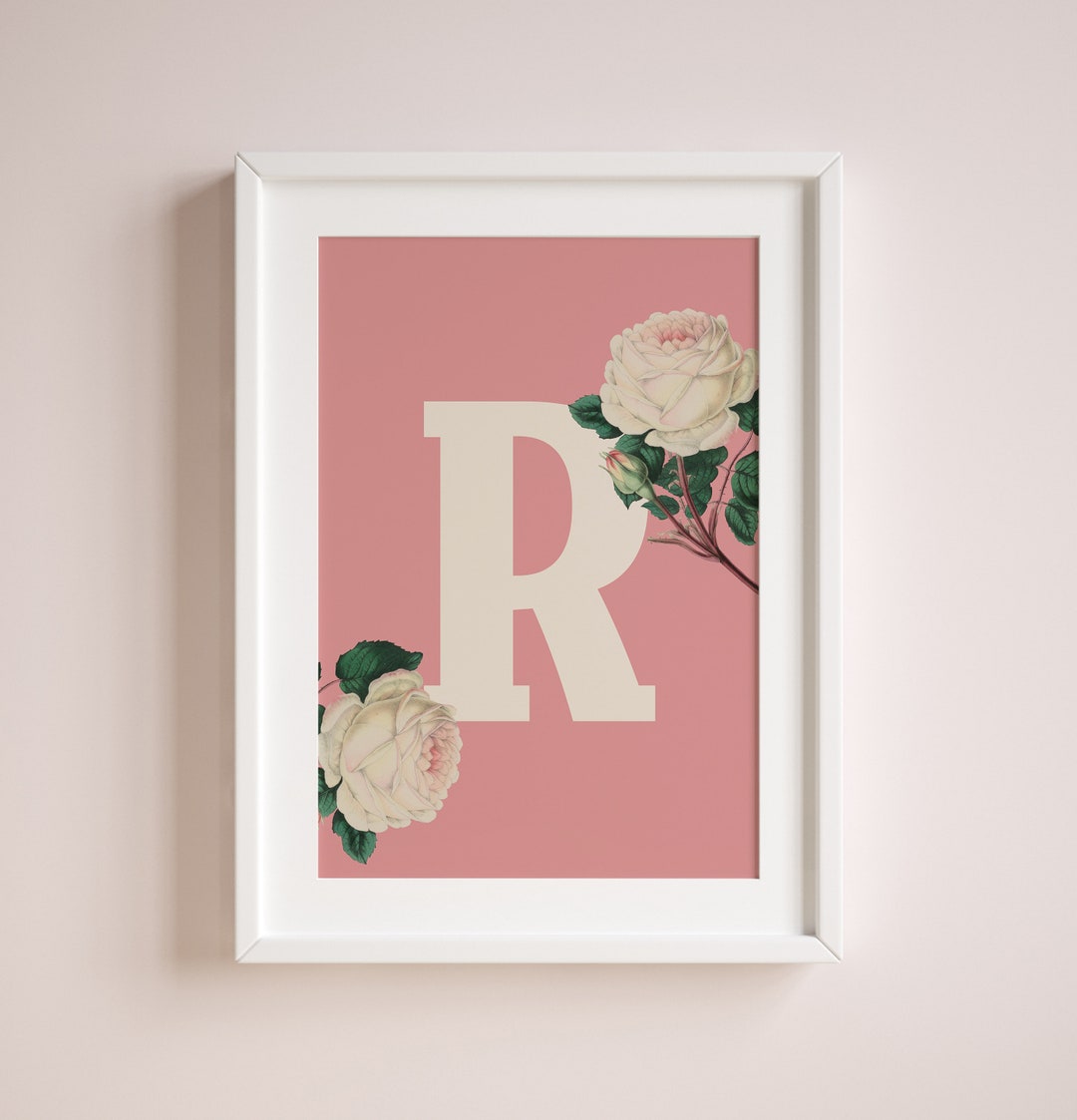 Letter R Eco Poster | R Like Roses | Digital Print | Baby Room Decor - Etsy
