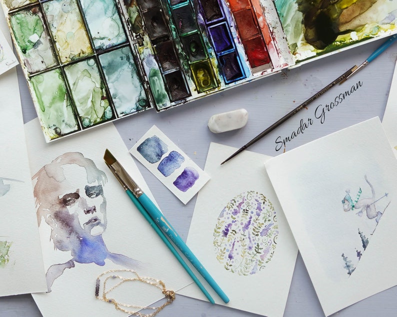 Printable Shana Tova Watercolor Card, Downloadable Jewish Greeting Card ...