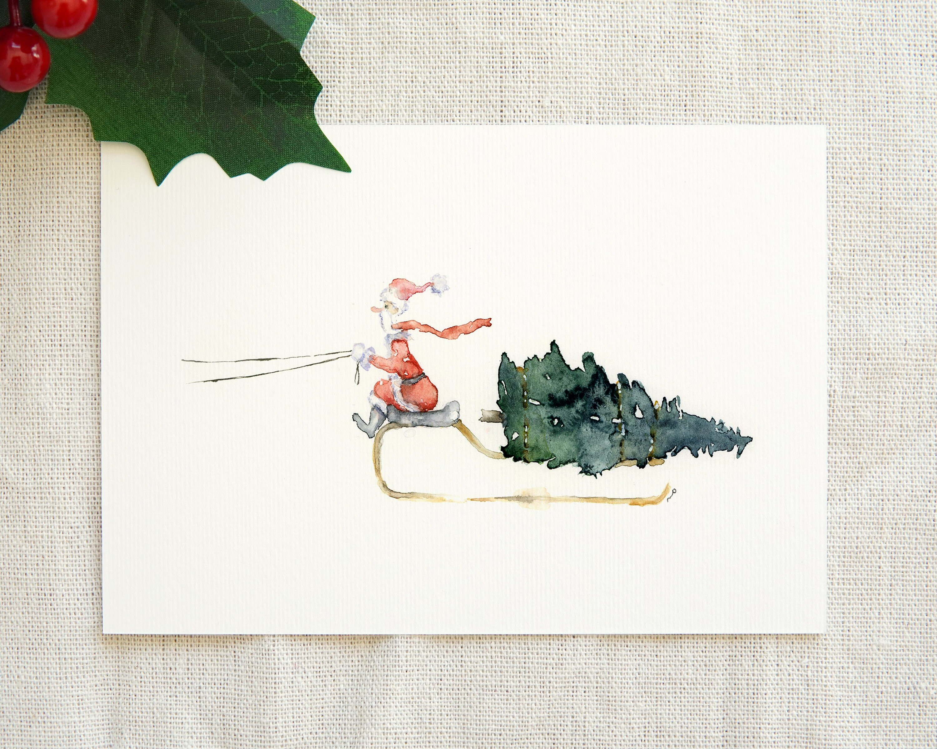 Happy Christmas Card for Print, Printable Winter Greeting Card ...