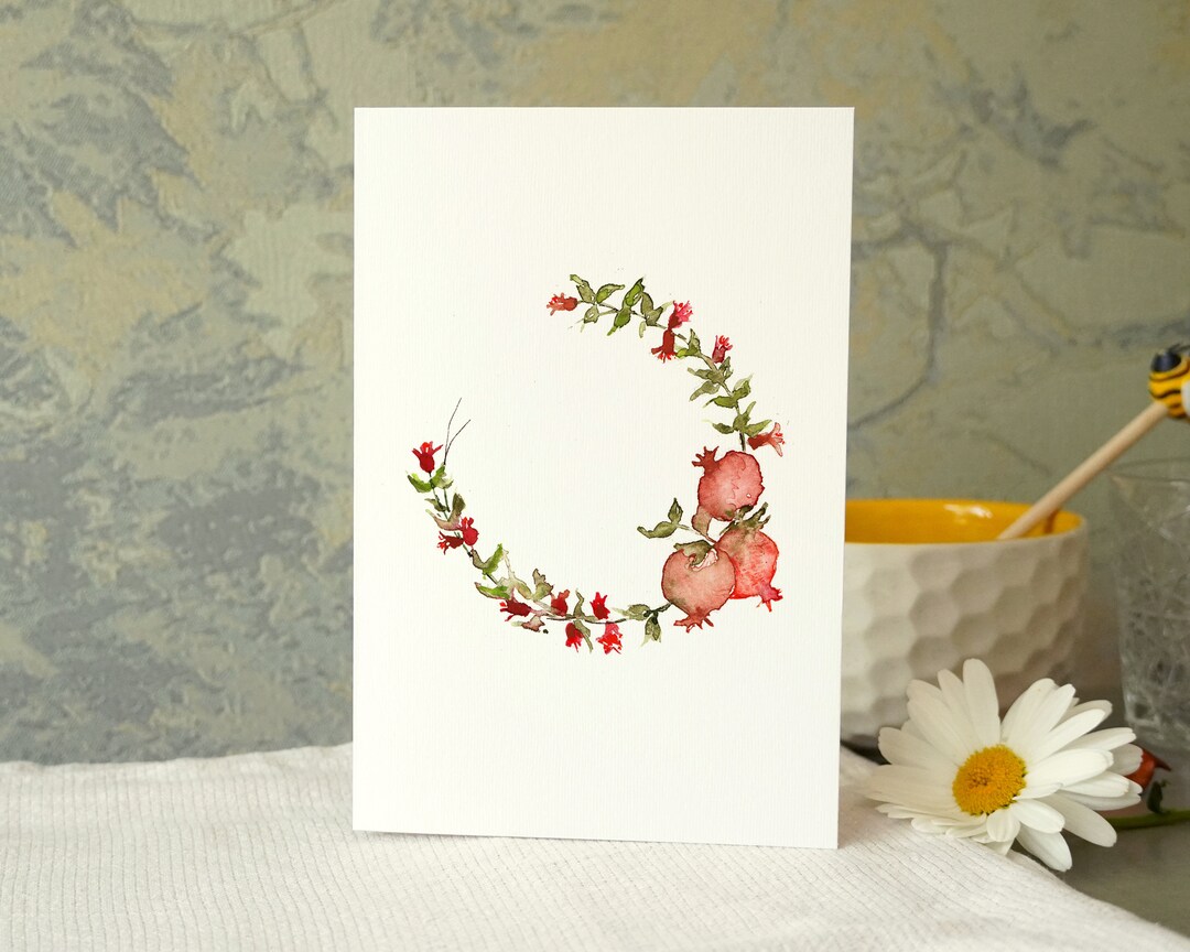 Shana Tova Watercolor Card, Personalized Greeting Card , Jewish New ...