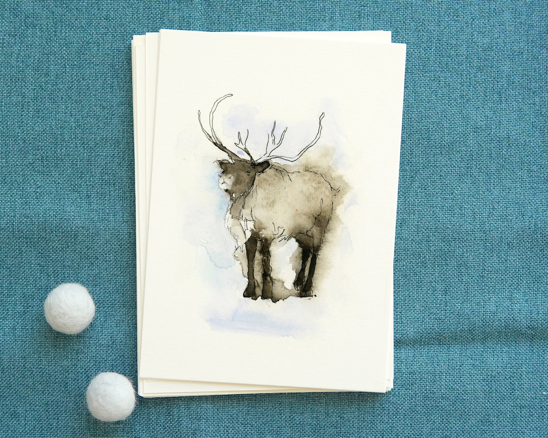 Christmas Cards, Watercolor Art Cards, Pack of Christmas Cards, Holiday ...