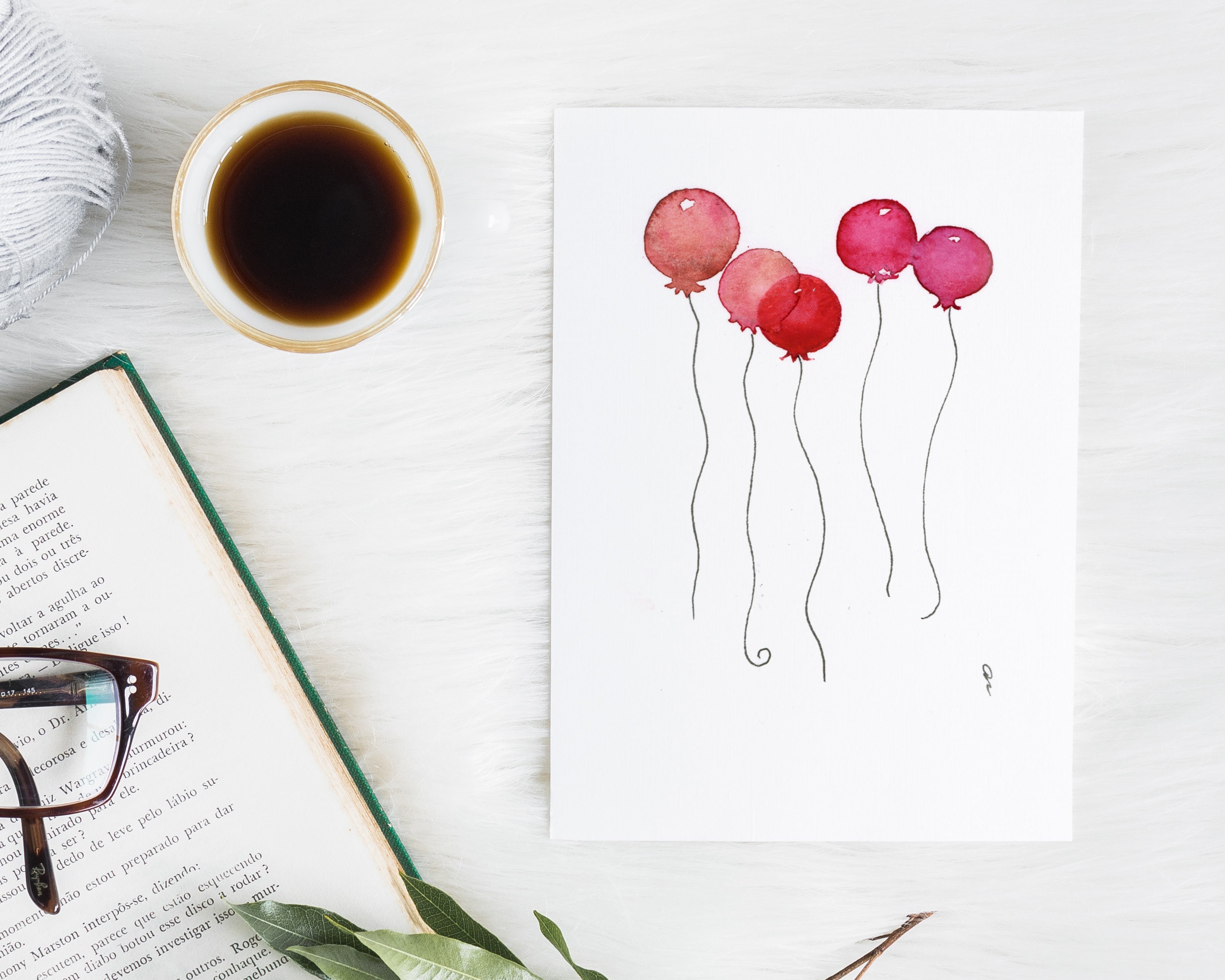 Printable Shana Tova Watercolor Card, Downloadable Jewish Greeting Card ...